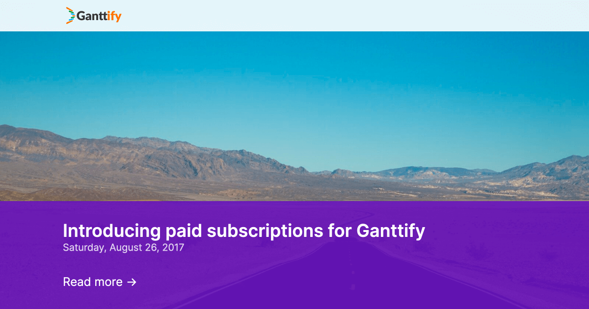 Introducing paid subscriptions for Ganttify | Ganttify Blog