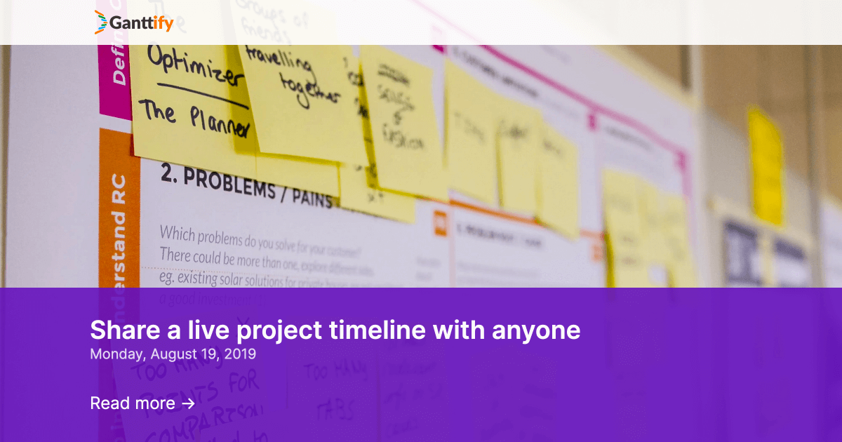 Share a live project timeline with anyone | Ganttify Blog
